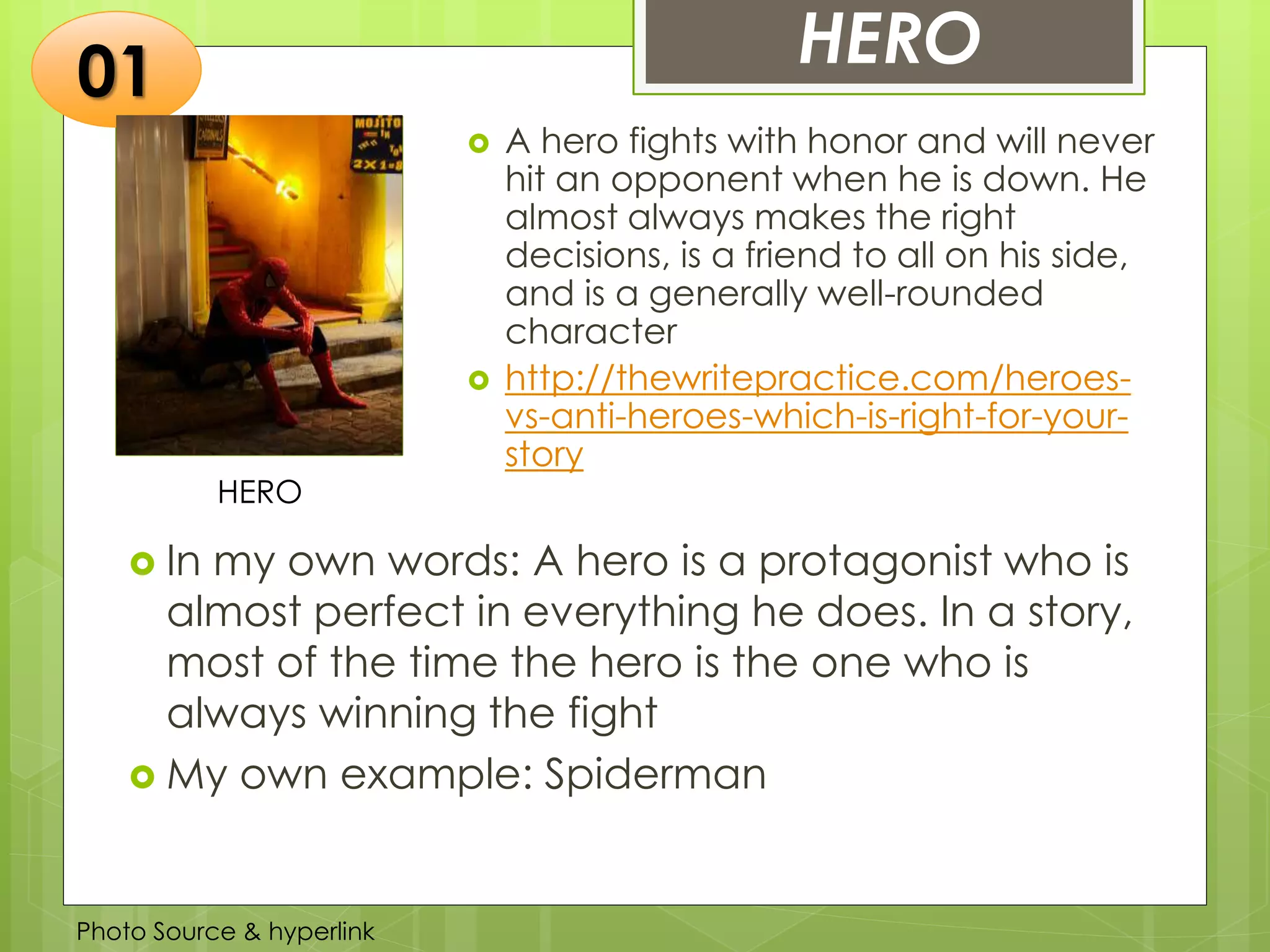 Types of characters in a Literature | PPT