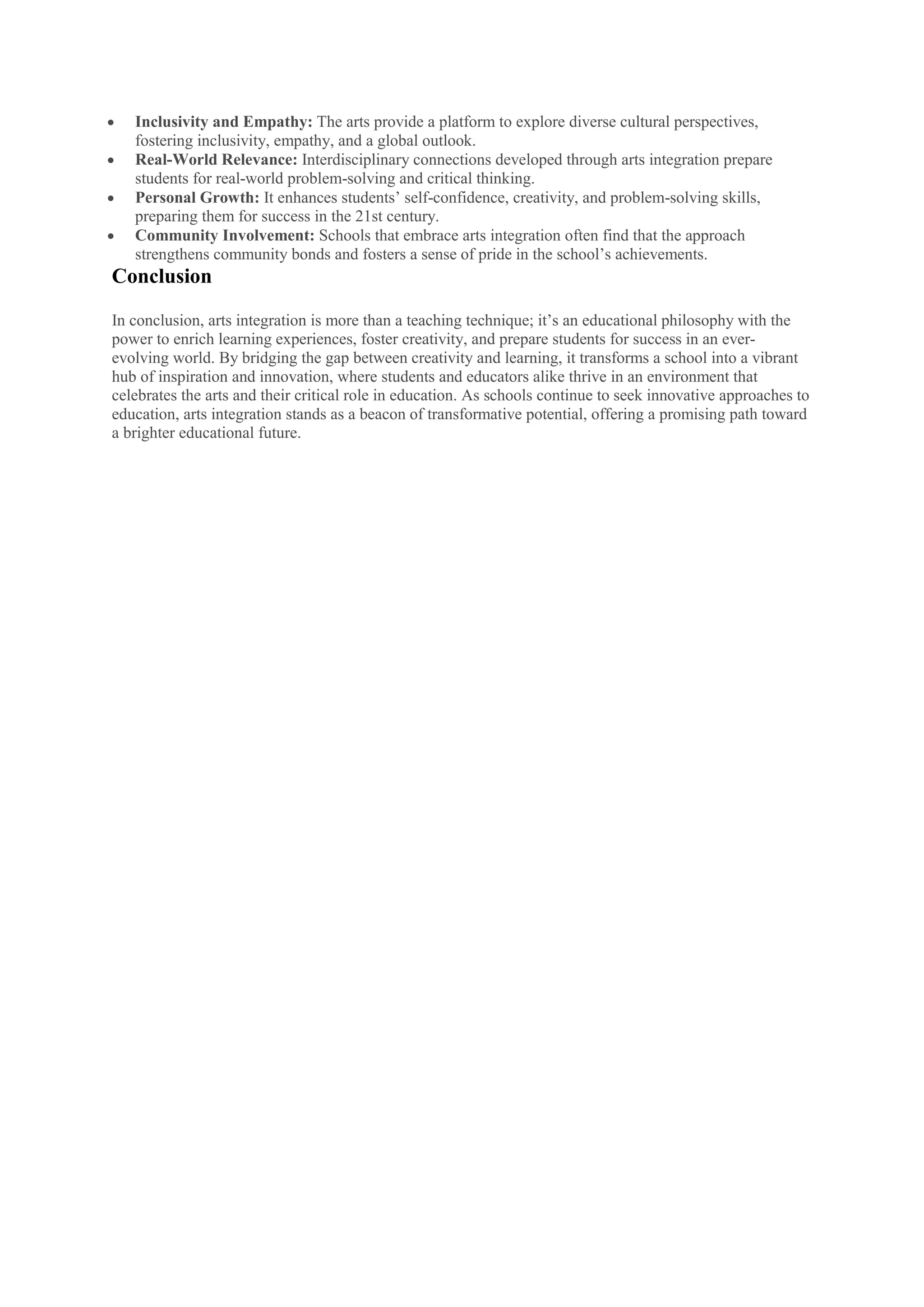 Arts Integration For classroom: Meaning, principles, Benefits And More ...