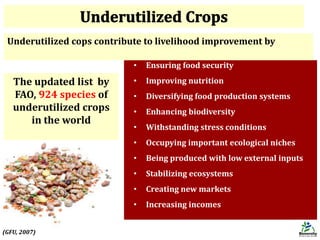 Underutilized Legumes: Global Status, Challenges and Opportunities for ...