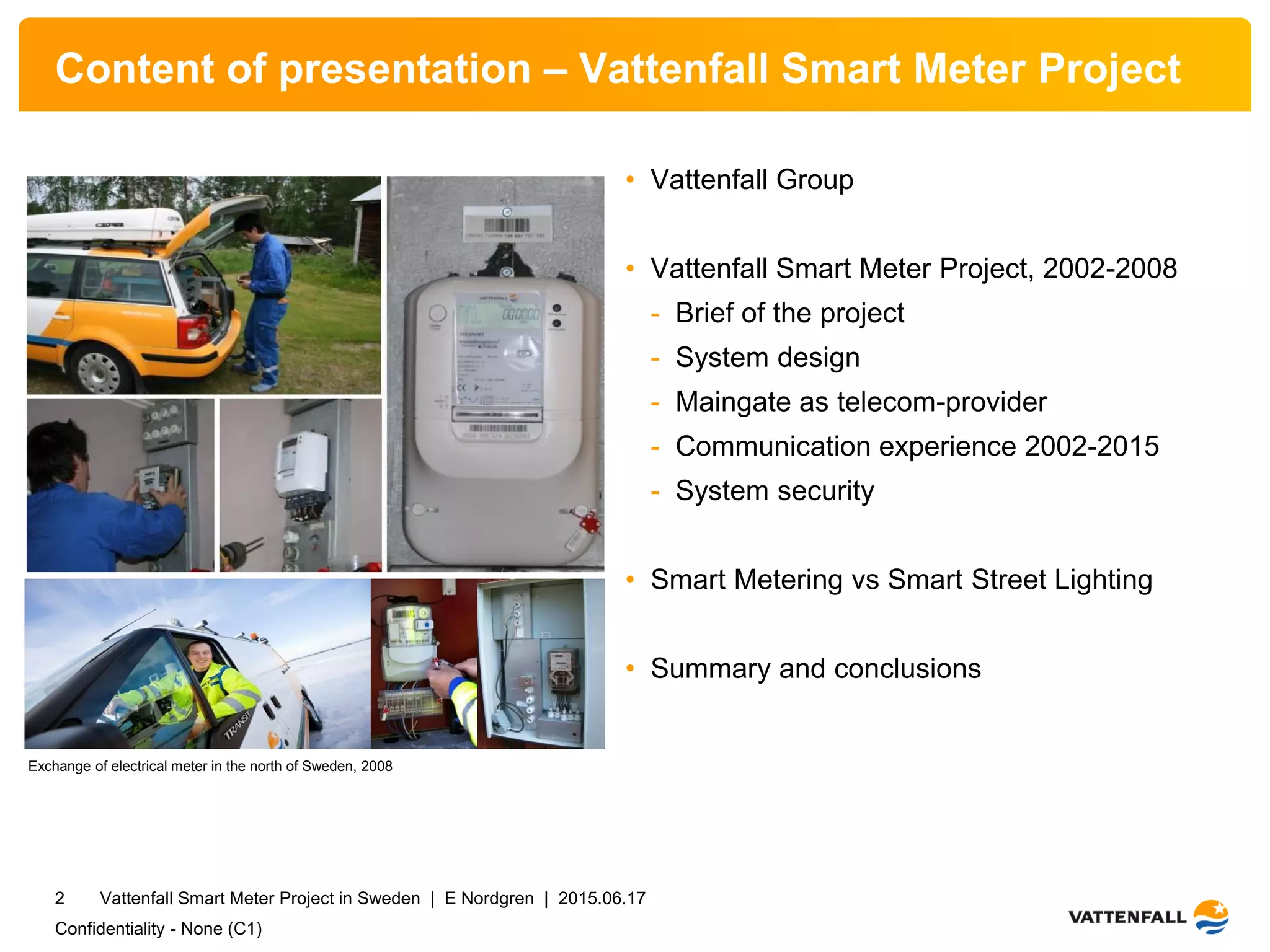 Innovation Summit 2015 - 03 - vattenfall - smart meter project in ...