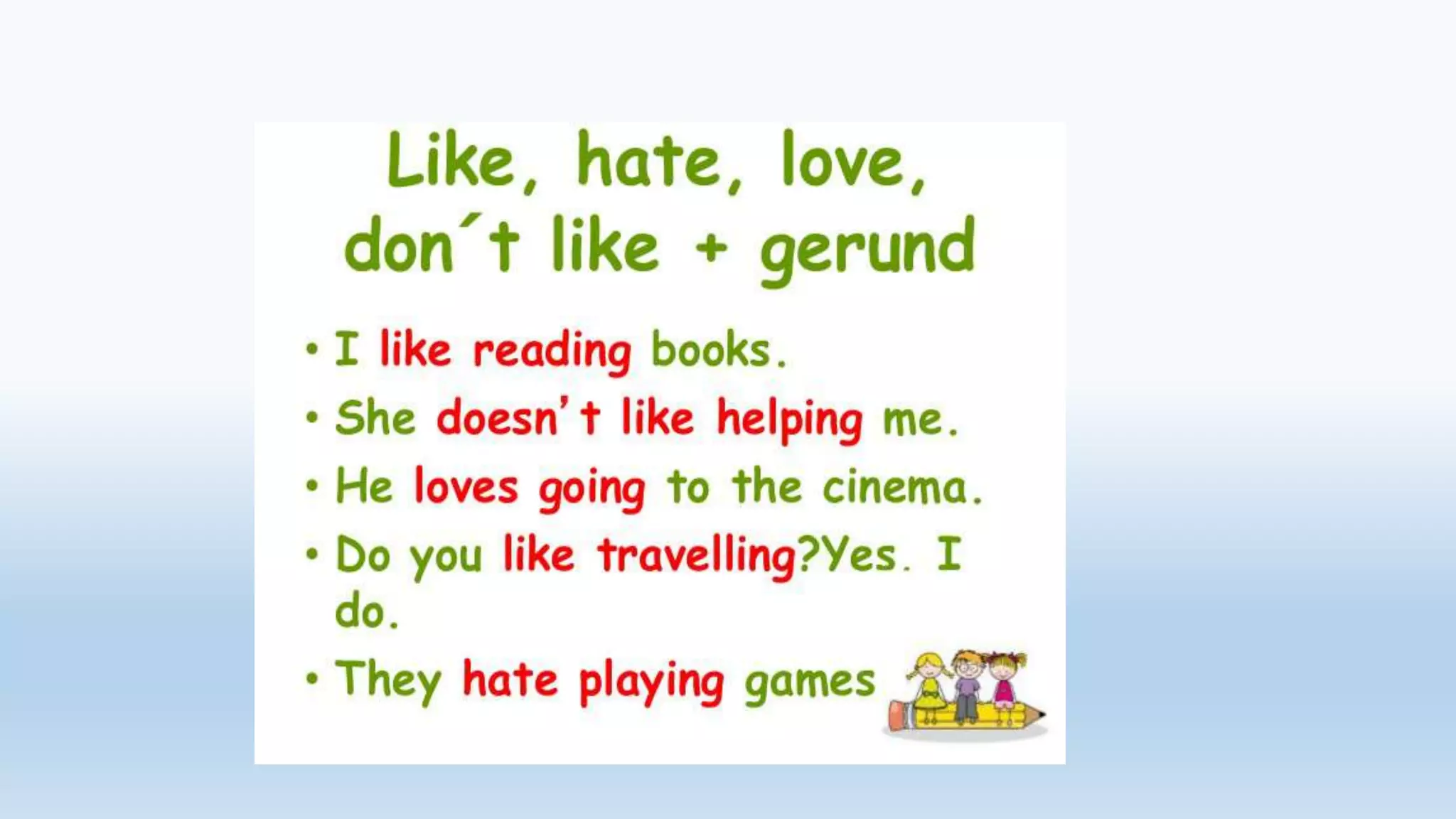Verbs of Emotion verb+ing | PPTX