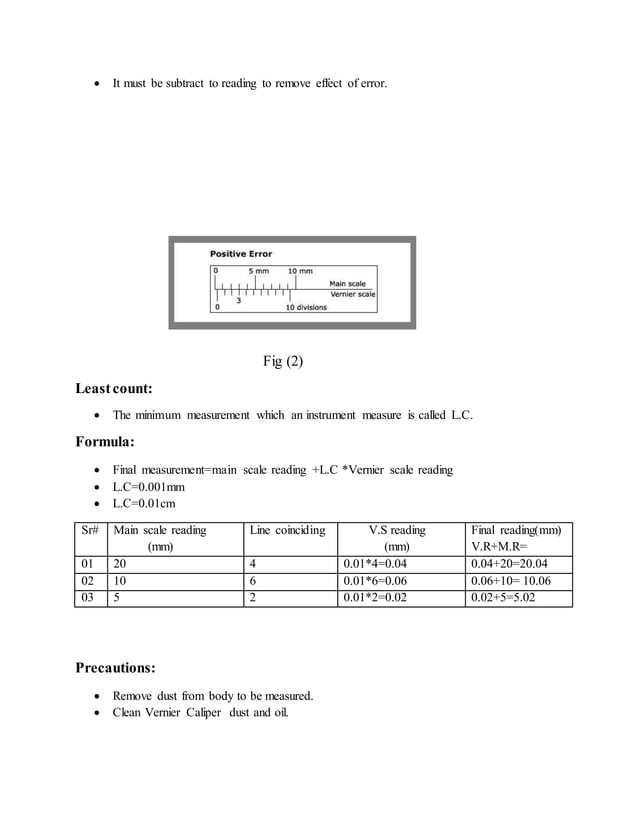 How to use Vernier Caliper and how to take measurement from it. | PDF