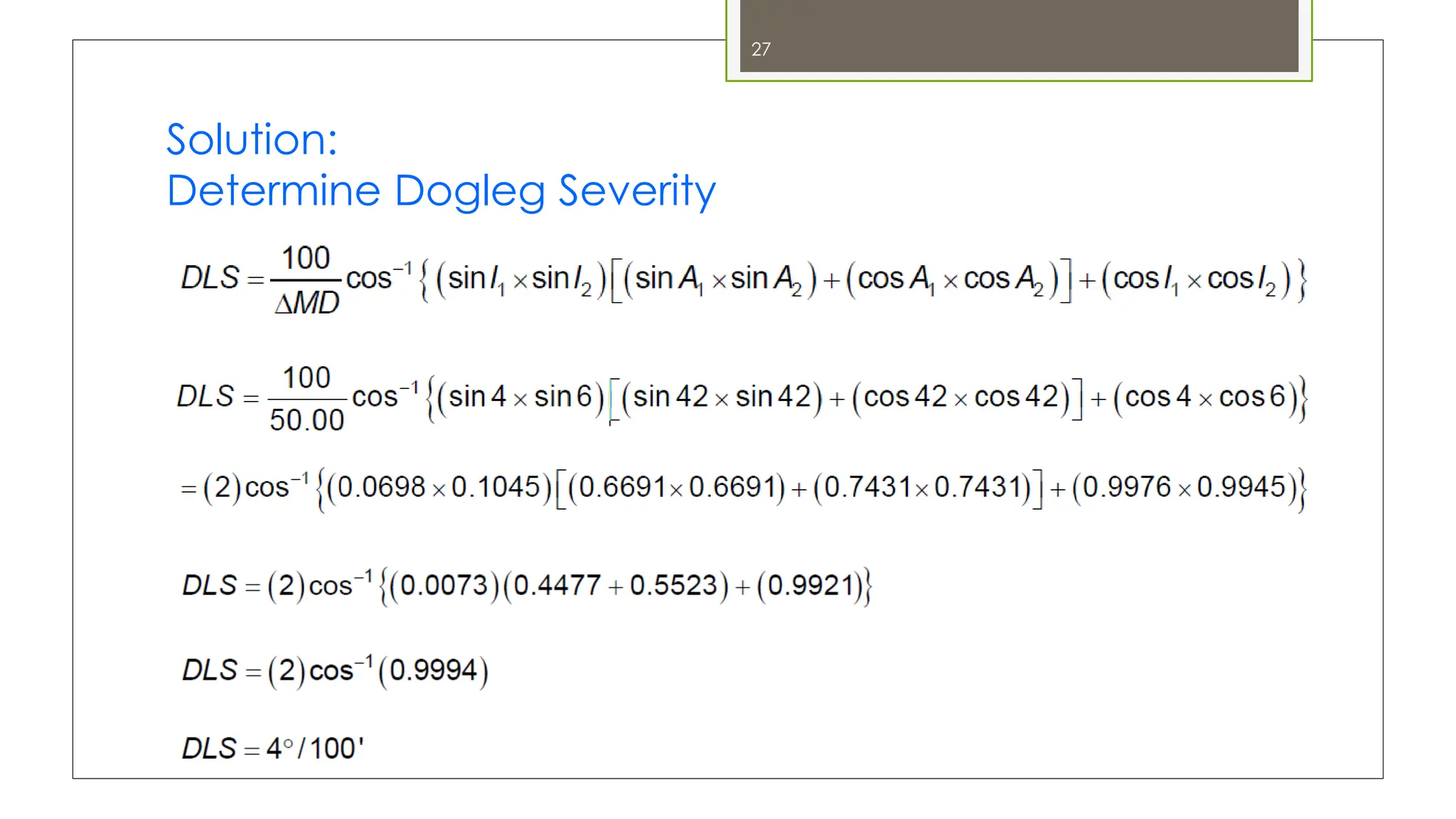 Vertical Section & Dogleg Severity in directional drilling | PDF