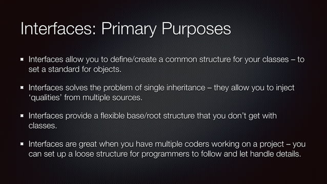 When & Why: Interfaces, abstract classes, traits | PPT When & Why: Interfaces, abstract classes, traits | PPT