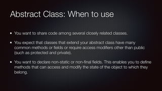 When & Why: Interfaces, abstract classes, traits | PDF | Programming Languages | Computing