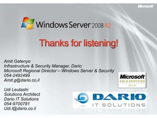 Windows 7 And Windows Server 2008 R2 Combined Value | PPTX