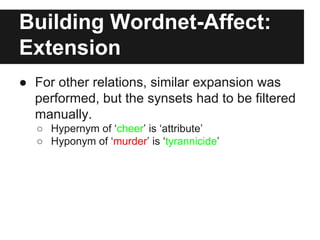Wordnet-Affect [IIT-Bombay] | PPT