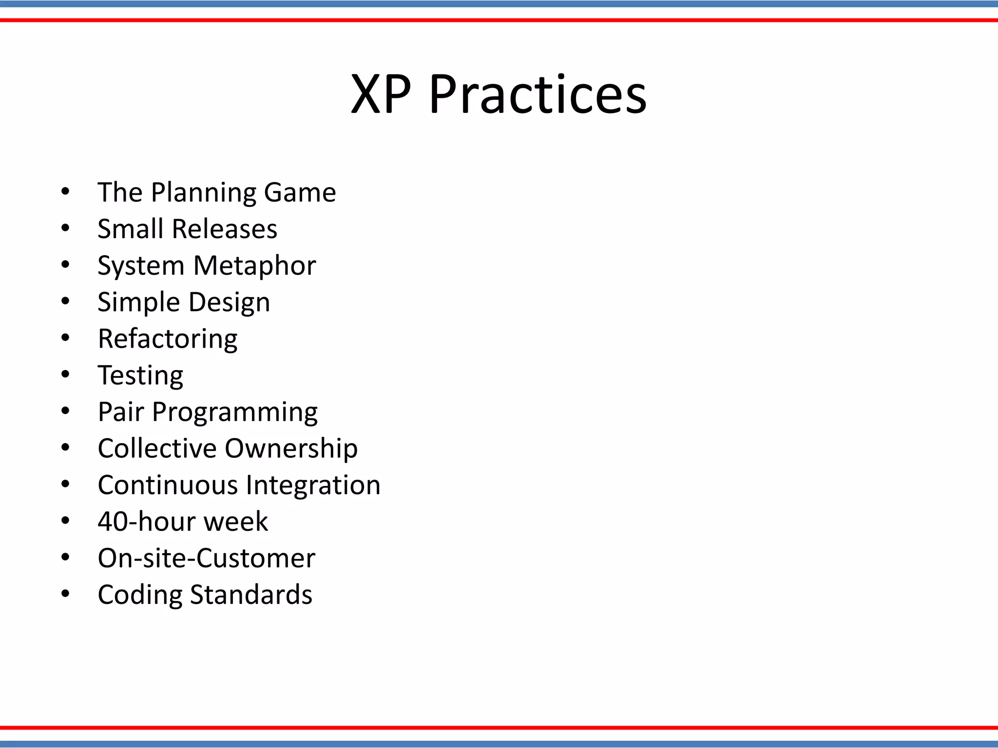 Extreme Programming (XP) | PPT