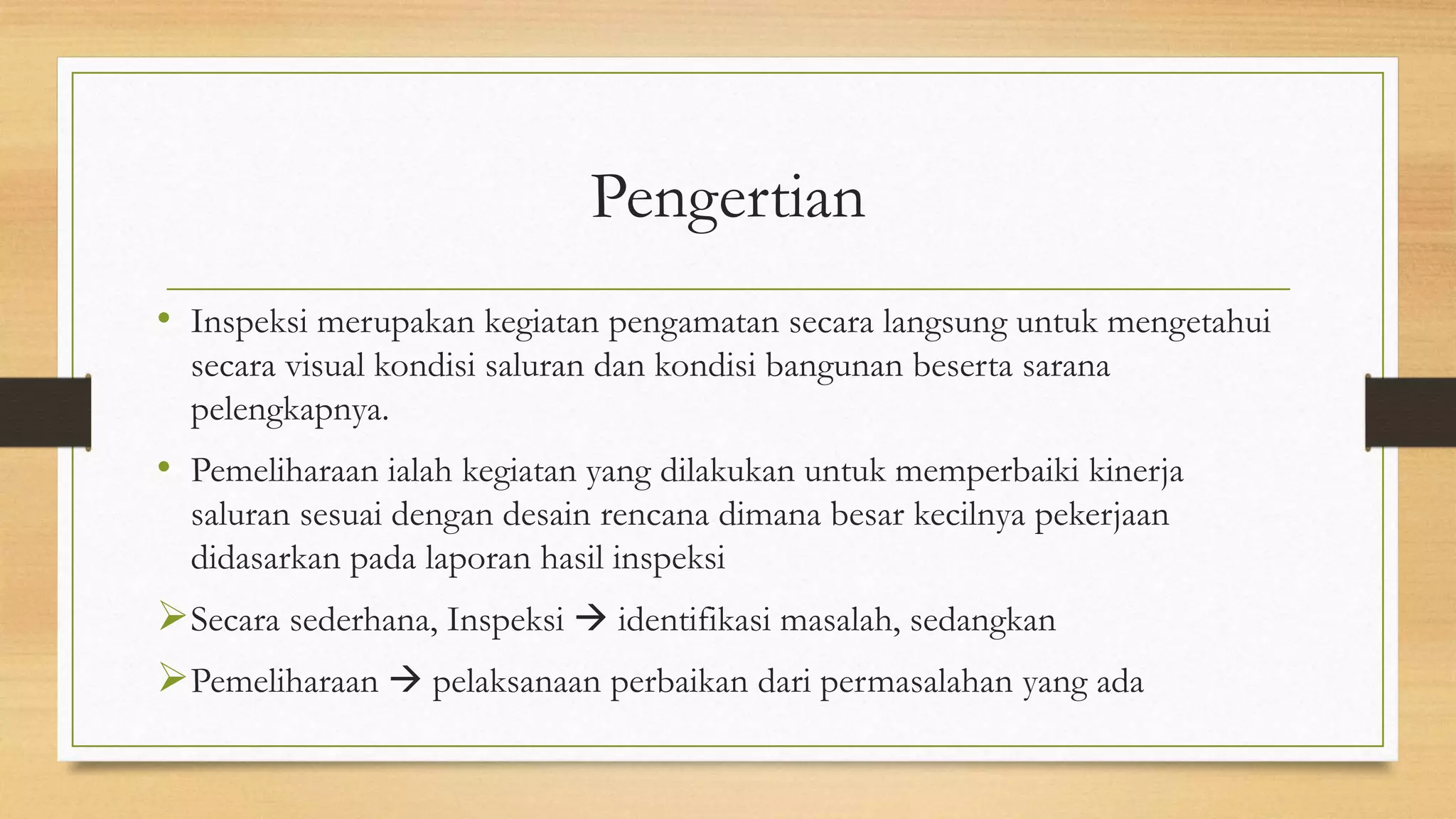 Inspeksi Dan Pemeliharaan Drainase Jalan | PPTX