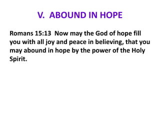 in what are you abounding | PPTX | Christianity | Religion & Spirituality