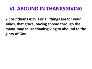 in what are you abounding | PPTX