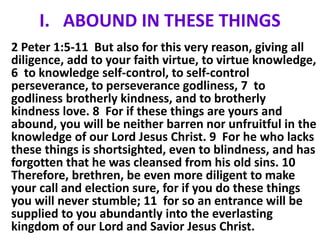 in what are you abounding | PPTX