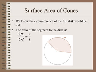 Surface area of circular solids | PPT