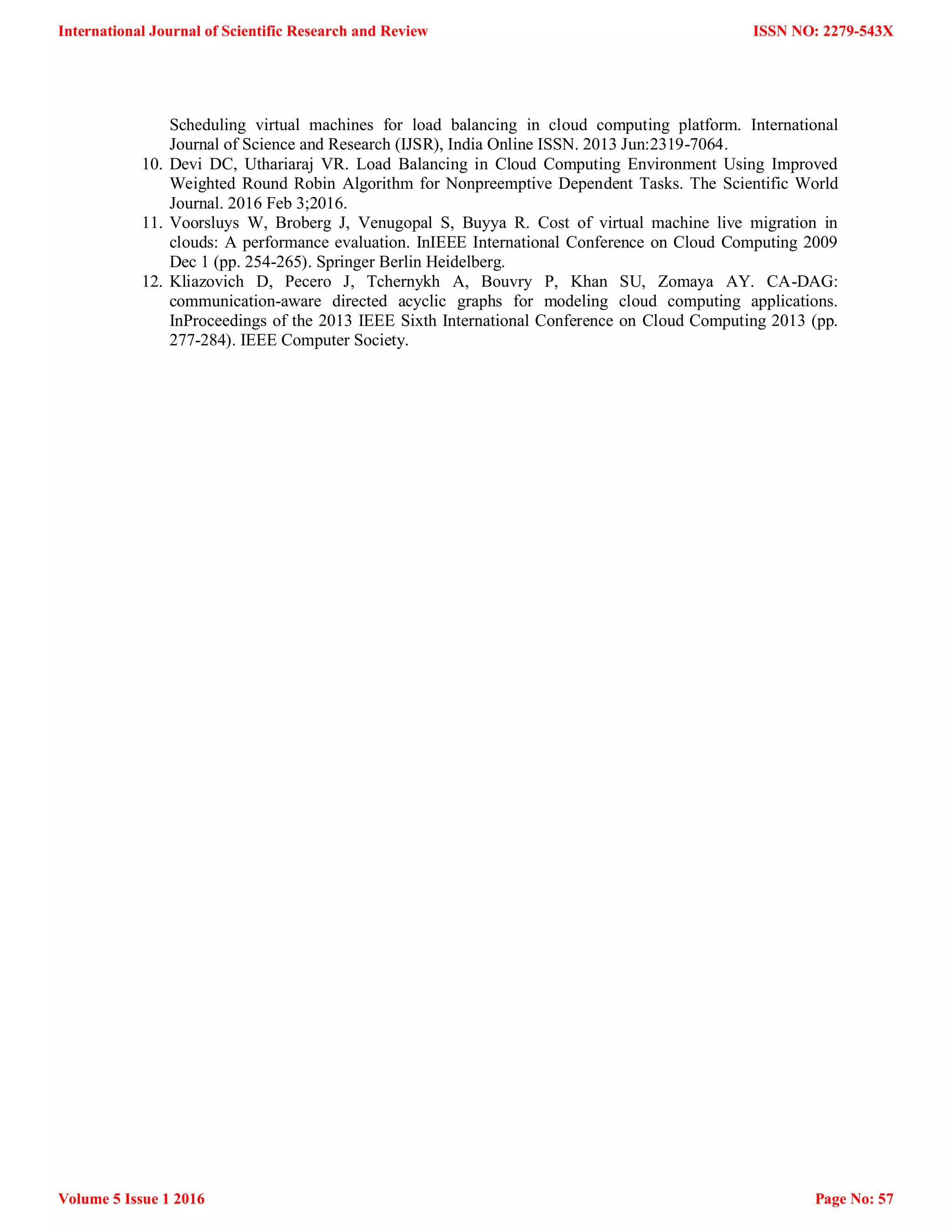 Improvement Of Energy Efficiency In Cloud Computing By Load Balancing Algorithm Pdf