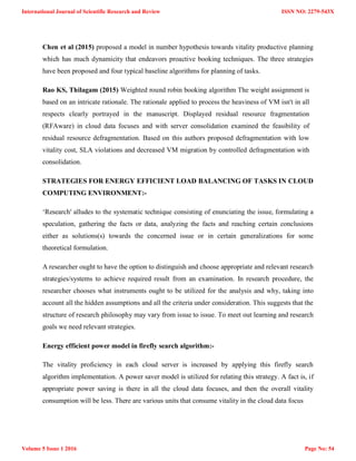 IMPROVEMENT OF ENERGY EFFICIENCY IN CLOUD COMPUTING BY LOAD BALANCING ALGORITHM | PDF