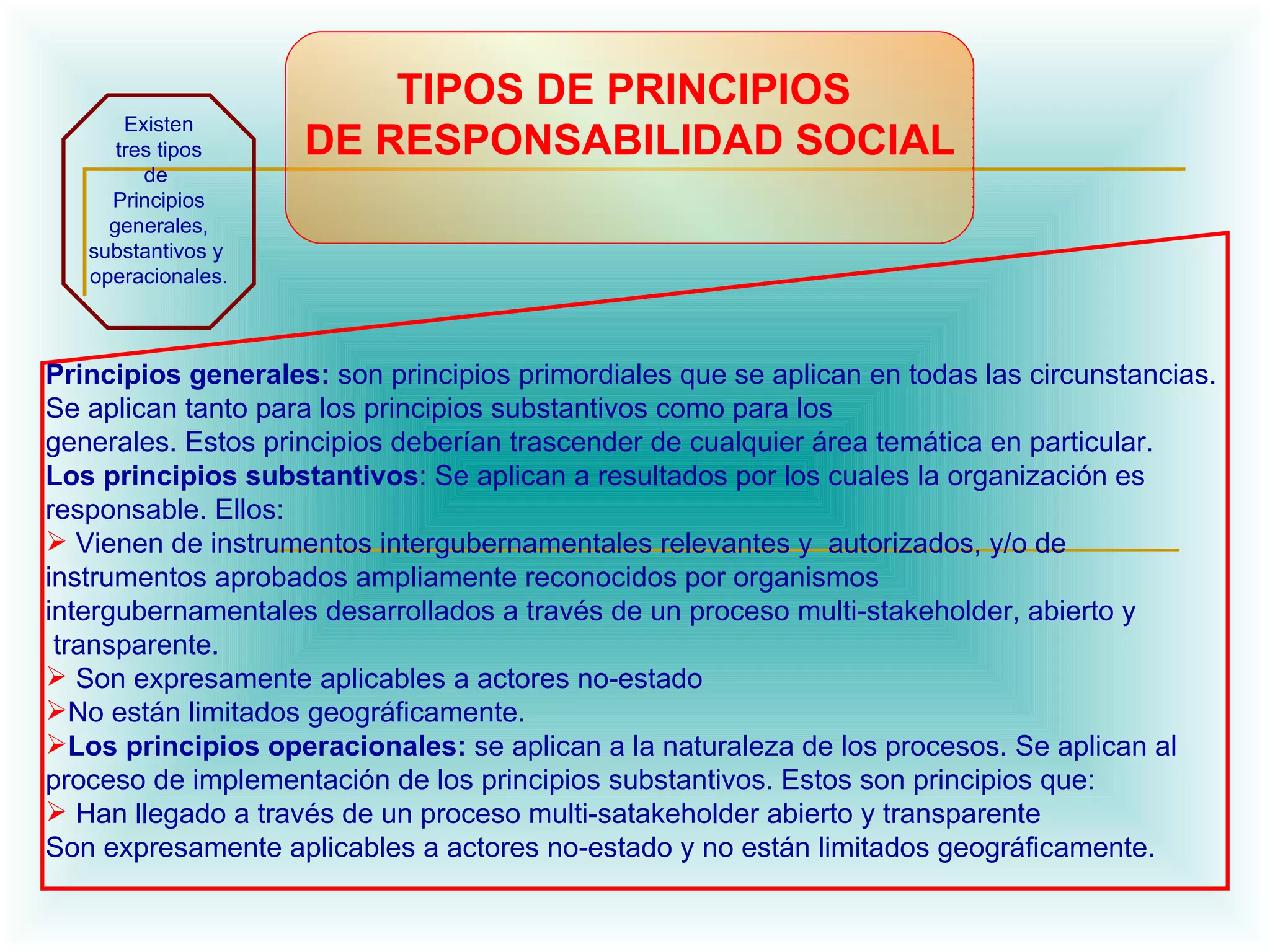 TIPOS DE PRINCIPIOS DE LA RSO | PPT | Business | Business and Finance