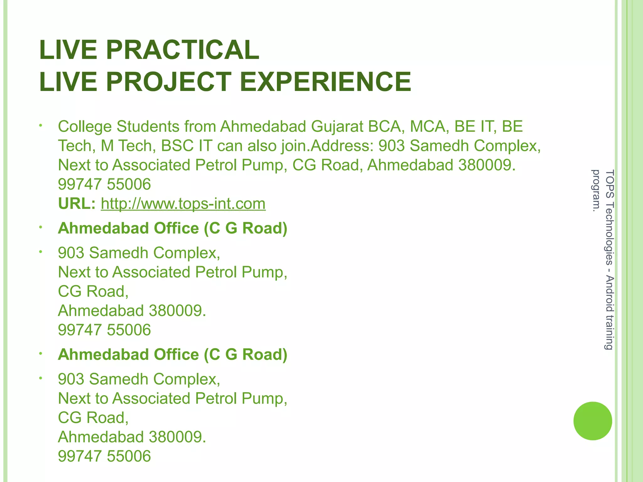 GTU Guidelines for Project on Android | PPT