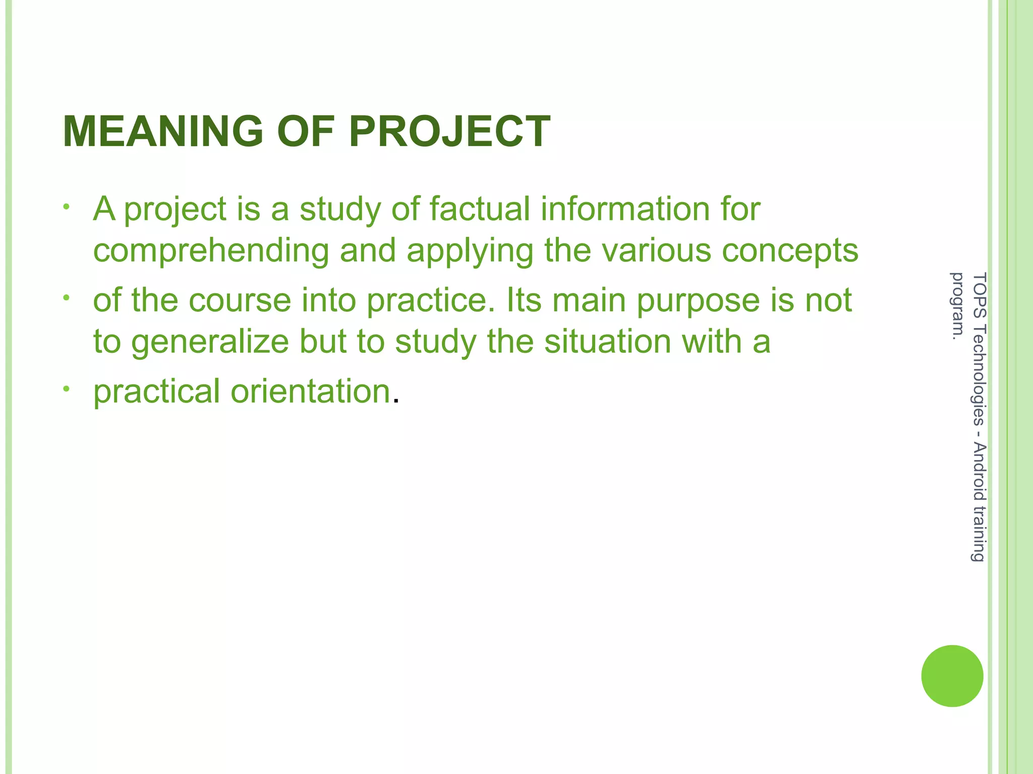 GTU Guidelines for Project on Android | PPT