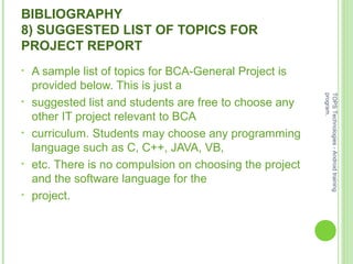 GTU Guidelines for Project on Android | PPT