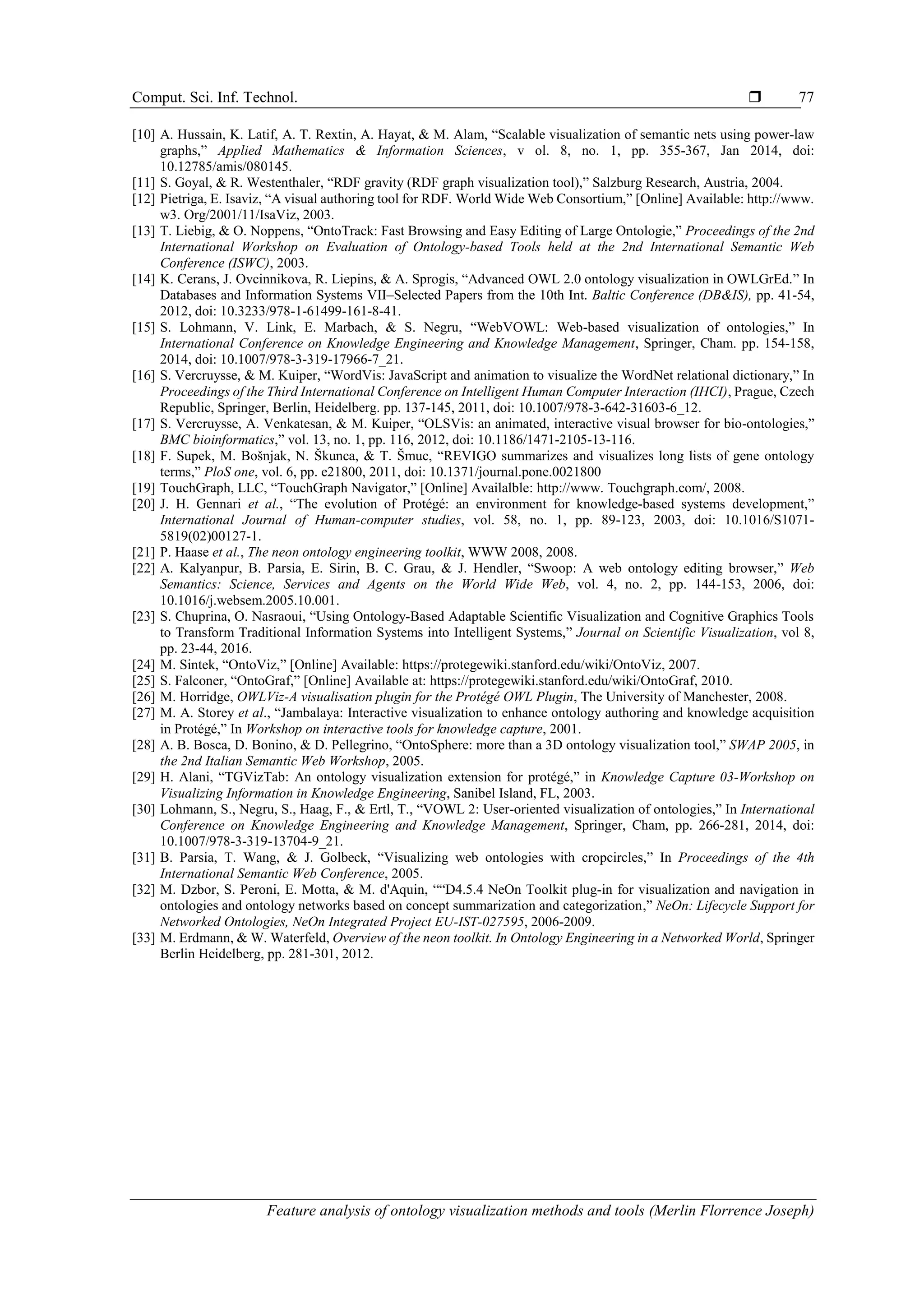 Feature analysis of ontology visualization methods and tools | PDF | 3 ...