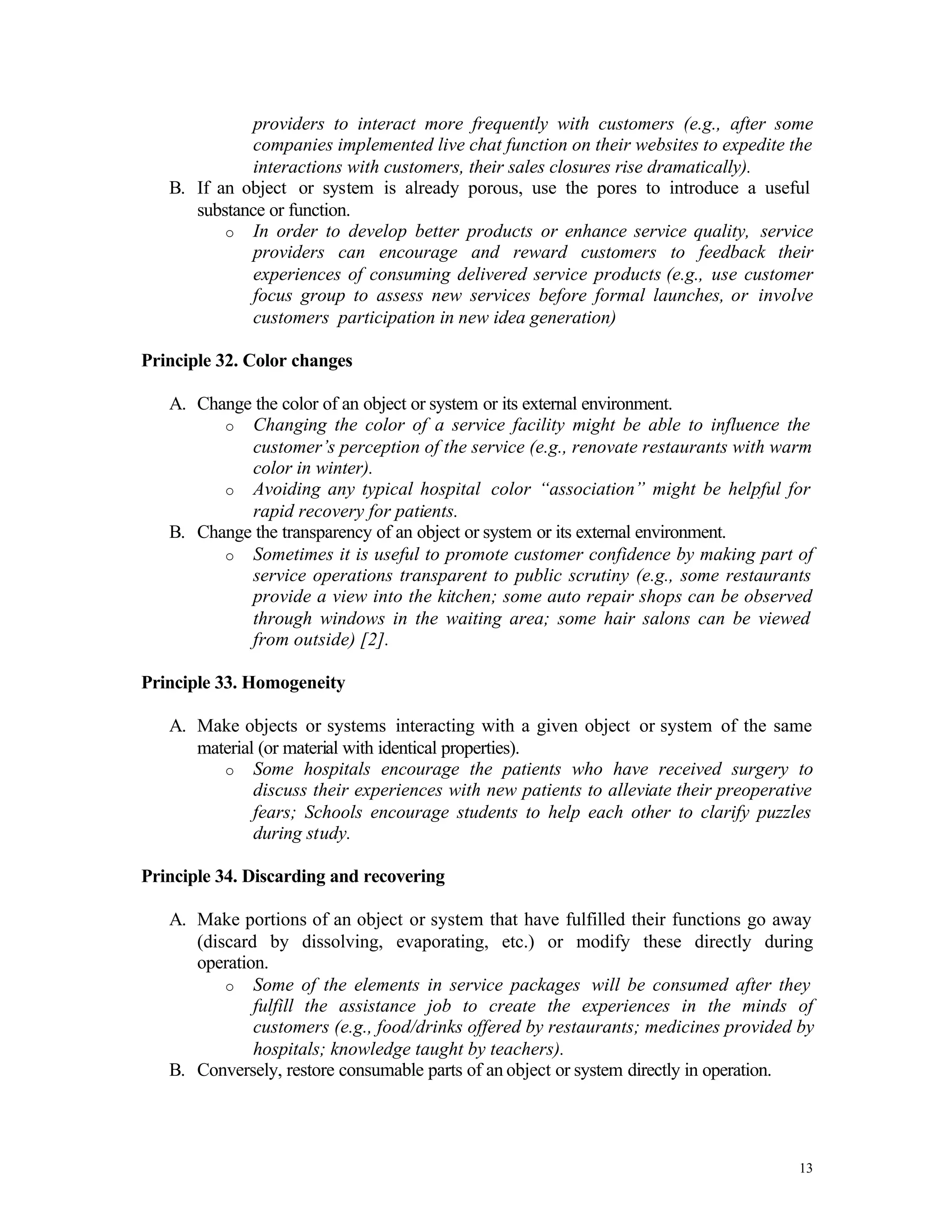 TRIZ 40 Principles of Contradiction | PDF