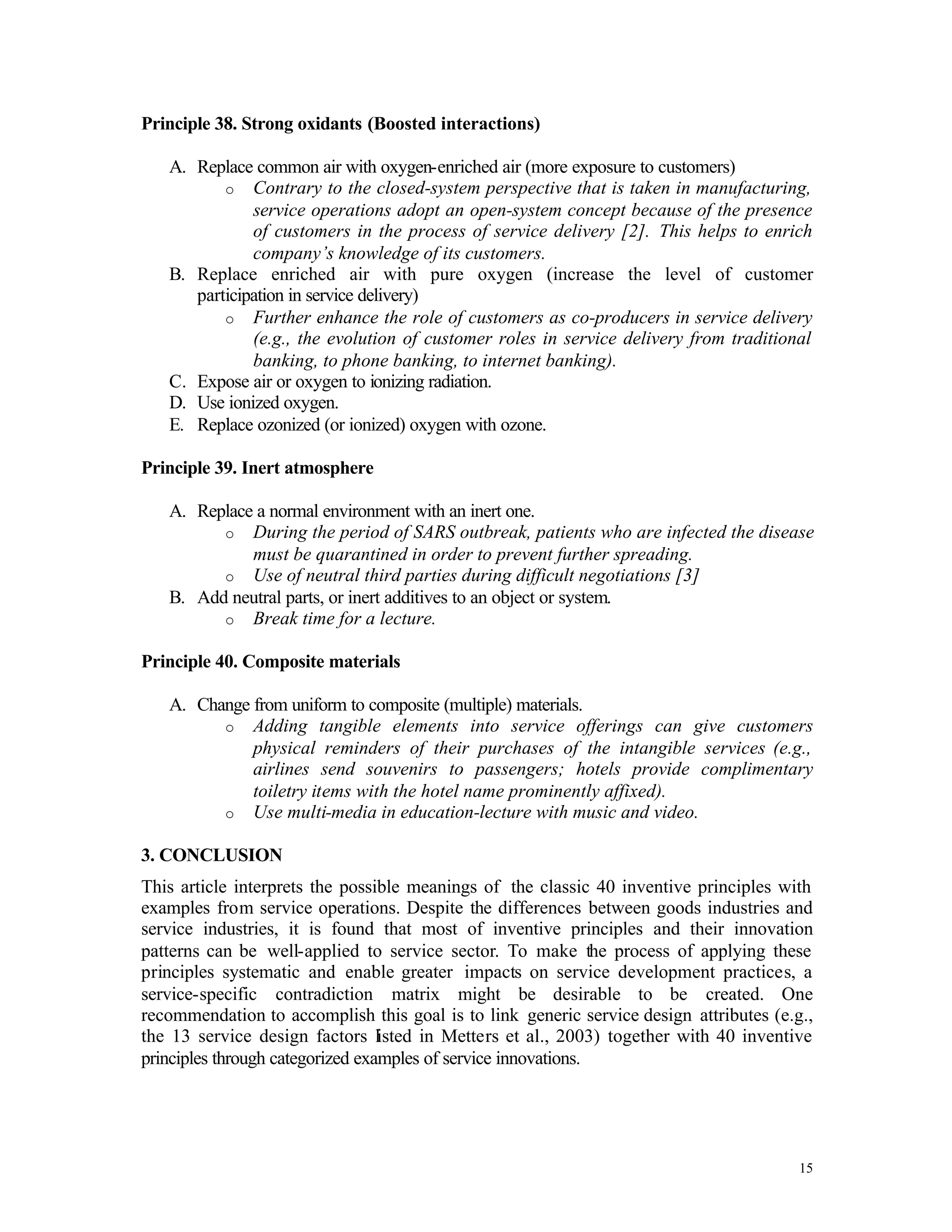 TRIZ 40 Principles of Contradiction | PDF