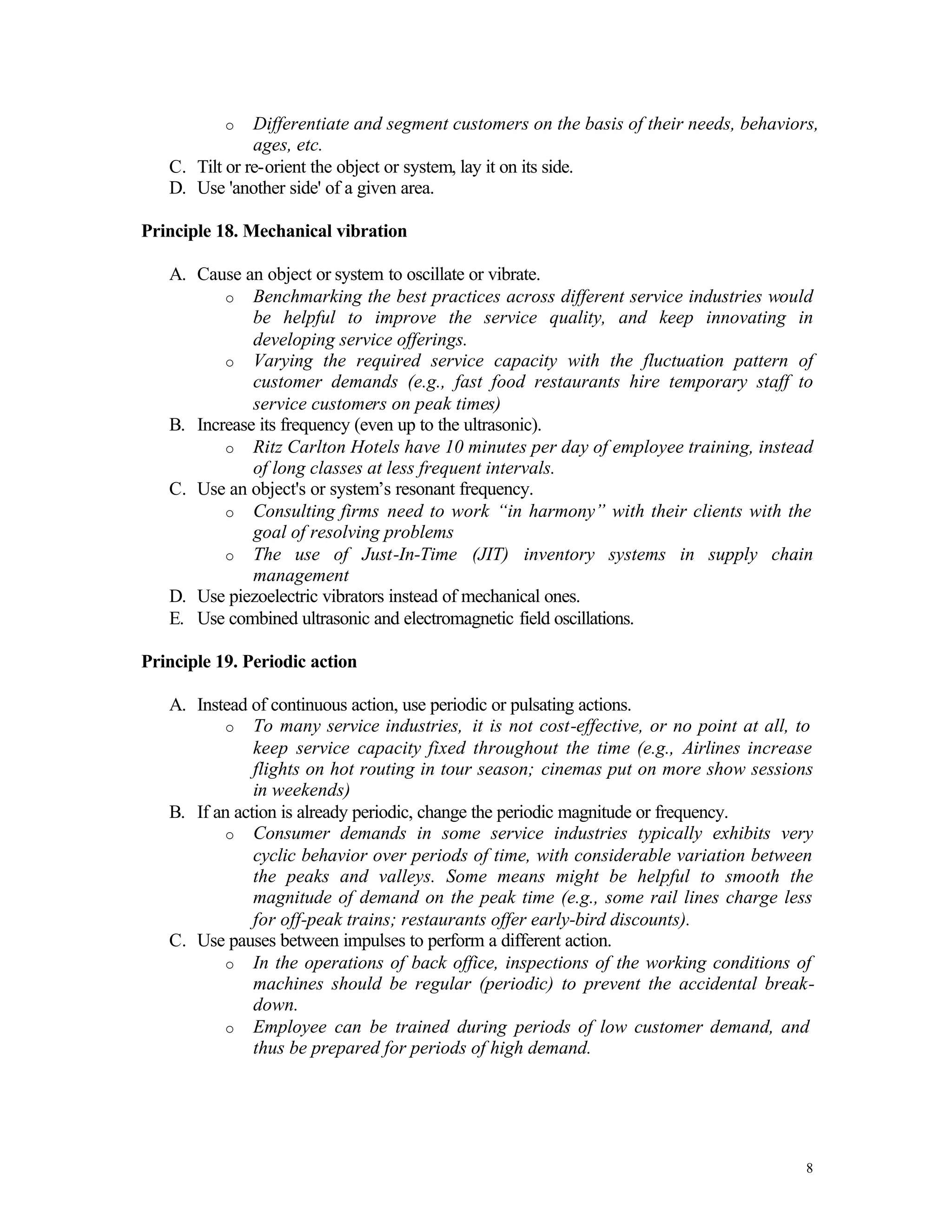 TRIZ 40 Principles of Contradiction | PDF