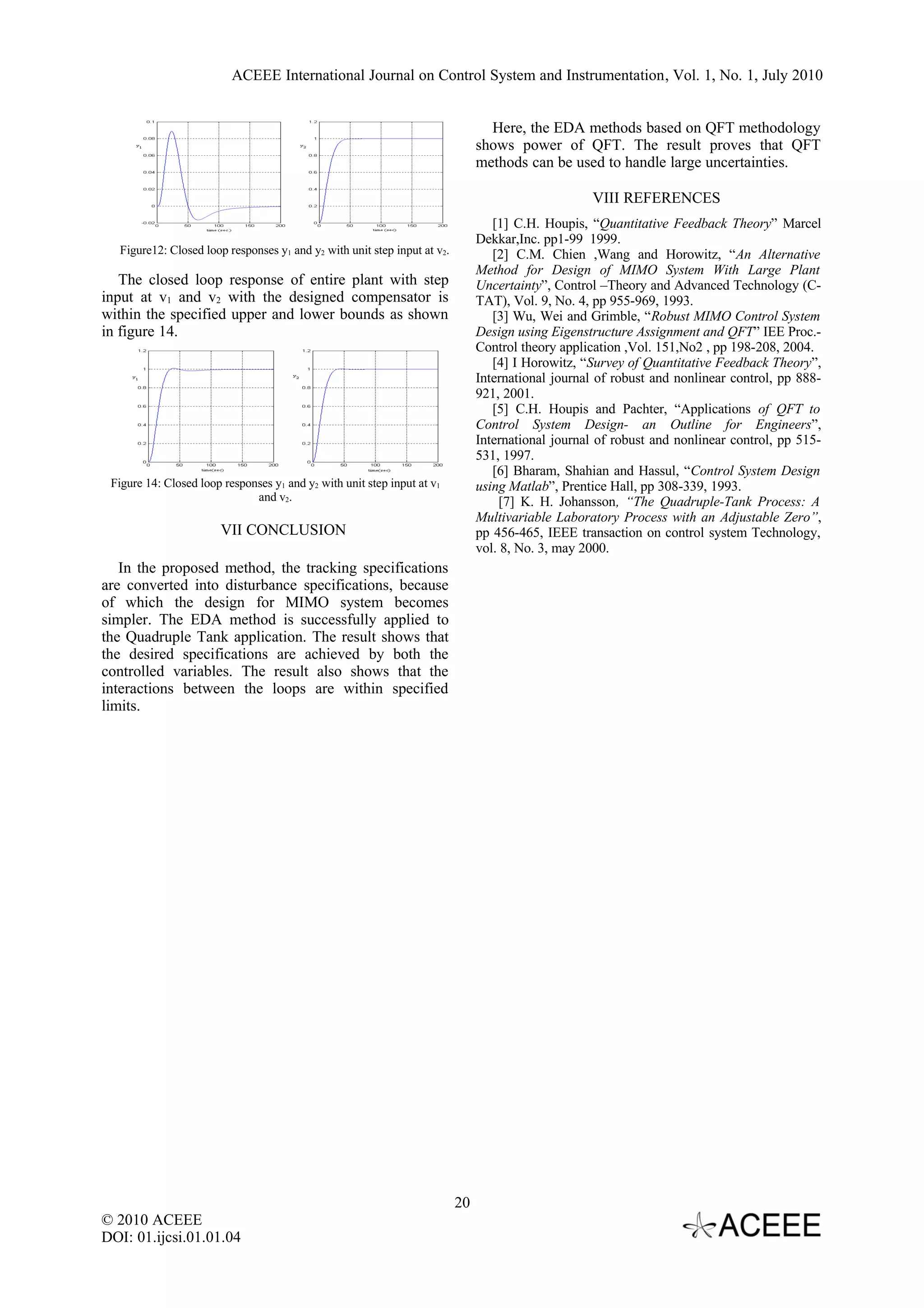 Multivariable Control System Design for Quadruple Tank Process using Quantitative Feedback ...