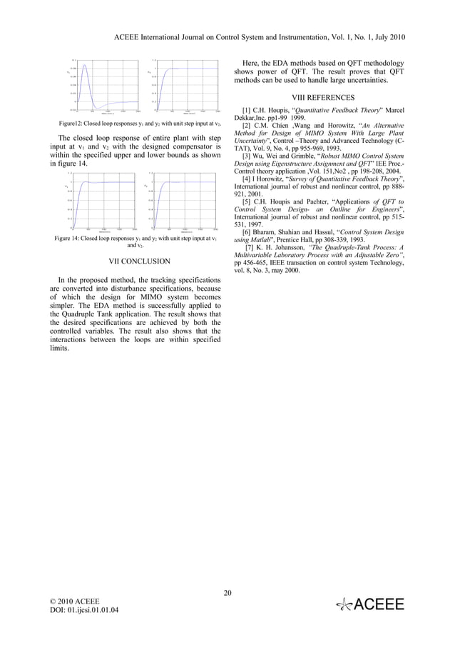 Multivariable Control System Design for Quadruple Tank Process using Quantitative Feedback ...