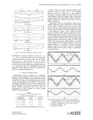 Space Vector Modulation with DC-Link Voltage Balancing Control for Three-Level Inverters | PDF