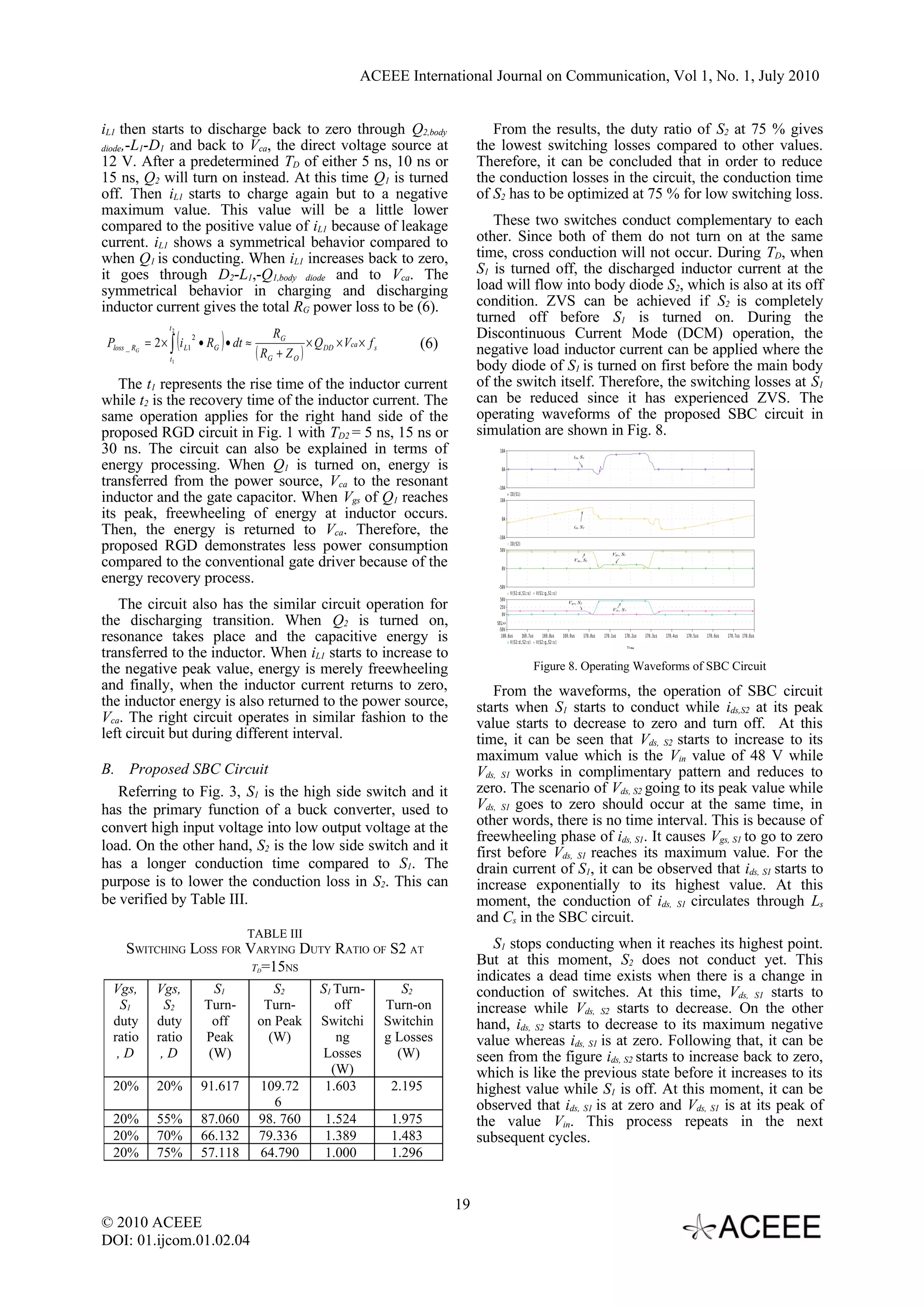 The Analysis of Dead Time on Switching Loss in High and Low Side ...