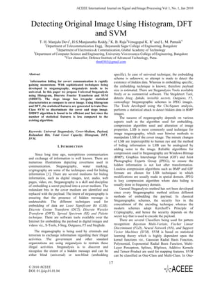 Detecting Original Image Using Histogram, DFT and SVM | PDF