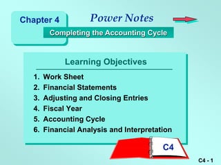 04 Completing the Accounting Cycle | PPT