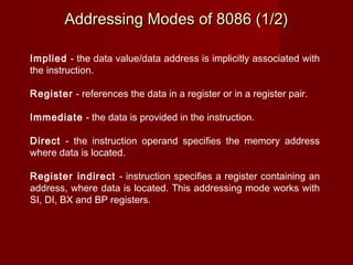 Microprocessor systems 8085 | PPT