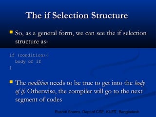 Lec 04. If-Else Statement / Increment and Decrement Operators | PPT