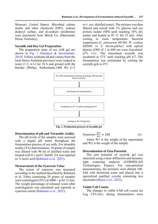 Development of Fermentation-induced Soymilk Gel: Effects of Different Lactic Acid Bacteria on ...