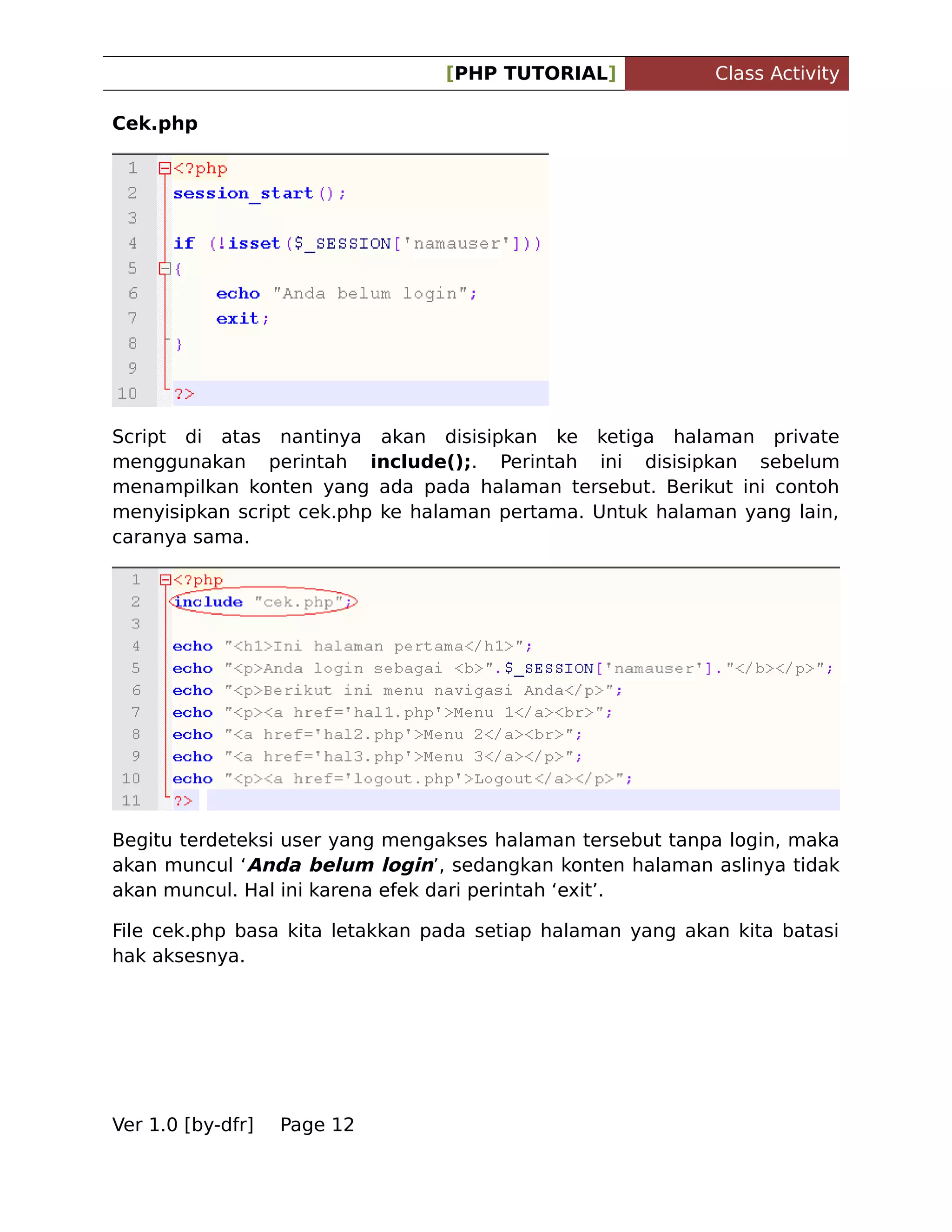 04. session1 konsep dasar session | PDF
