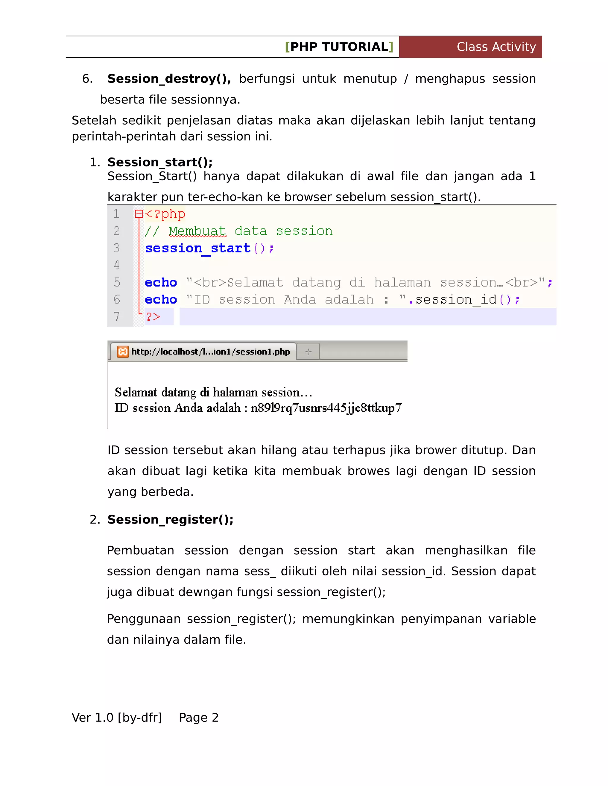 04. session1 konsep dasar session | PDF