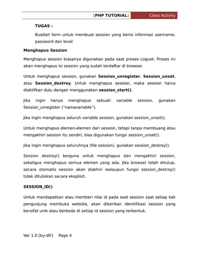 04. session1 konsep dasar session | PDF