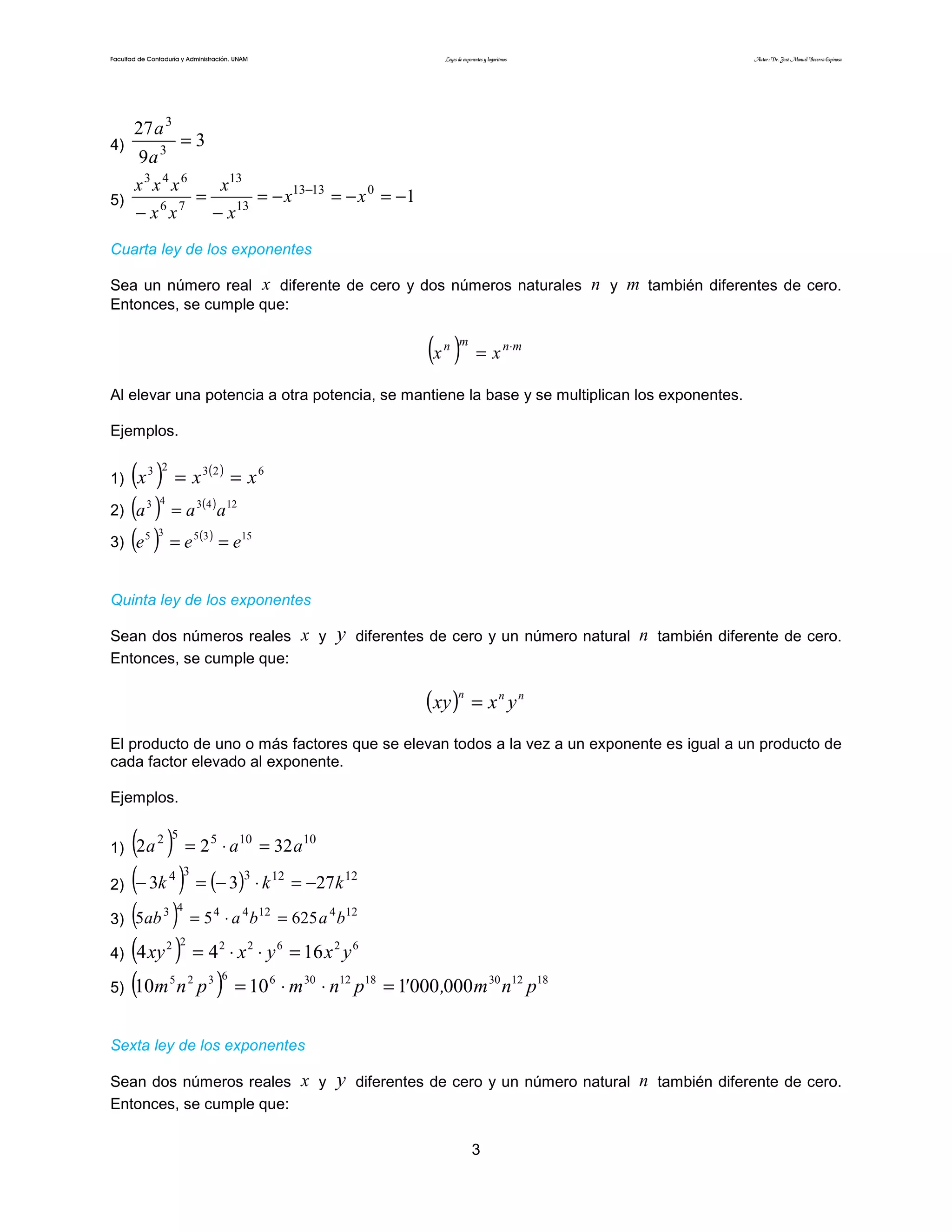 04. leyes de exponentes y logaritmos | PDF