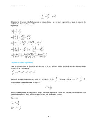 04. leyes de exponentes y logaritmos | PDF