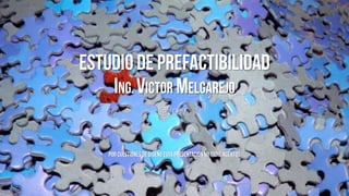 Estudio de prefactibilidad | PDF