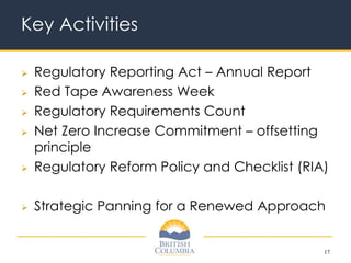 RIA in the context of regulatory policy and governance, and experience ...