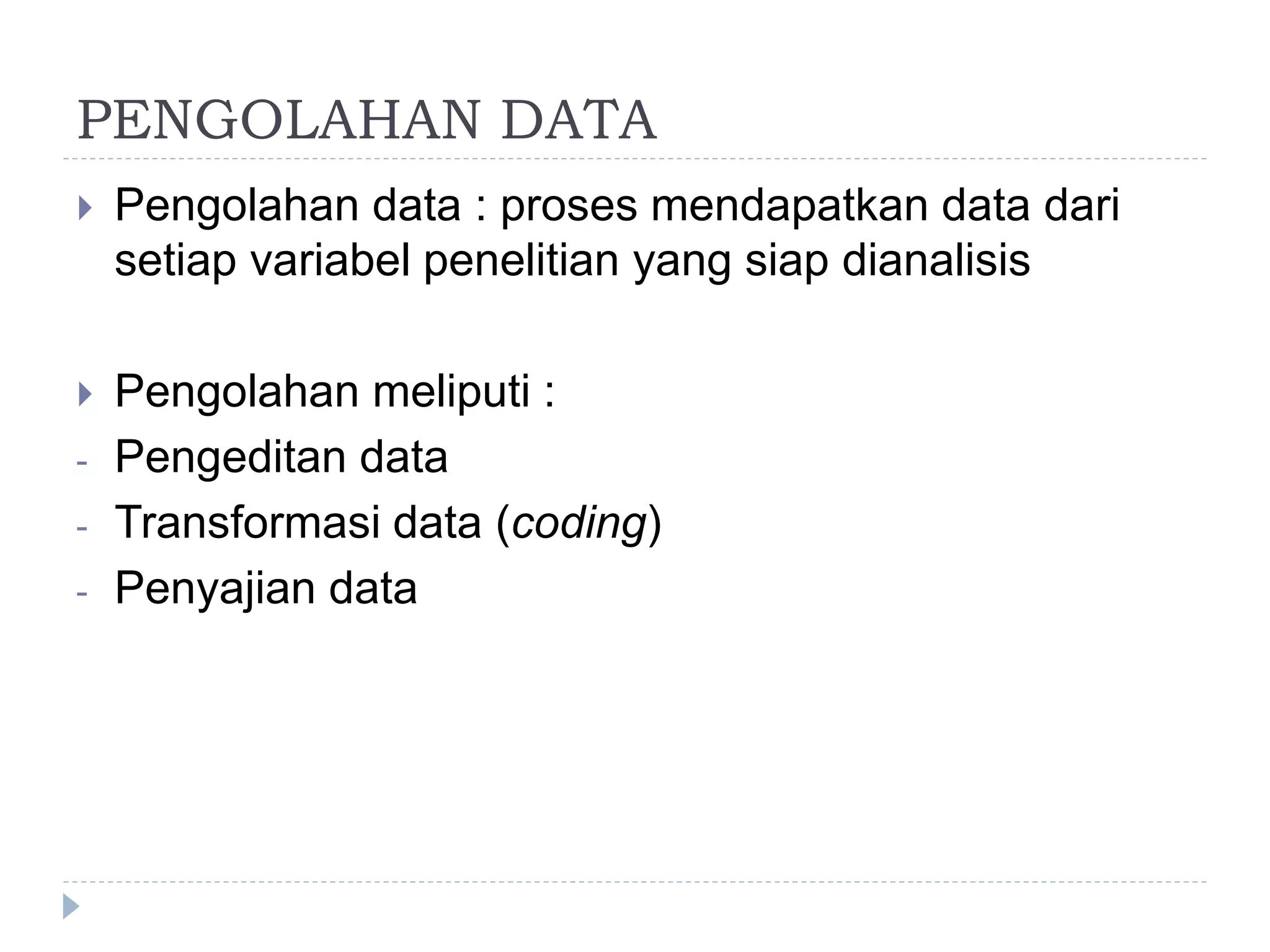 pengolahan data | PPTX
