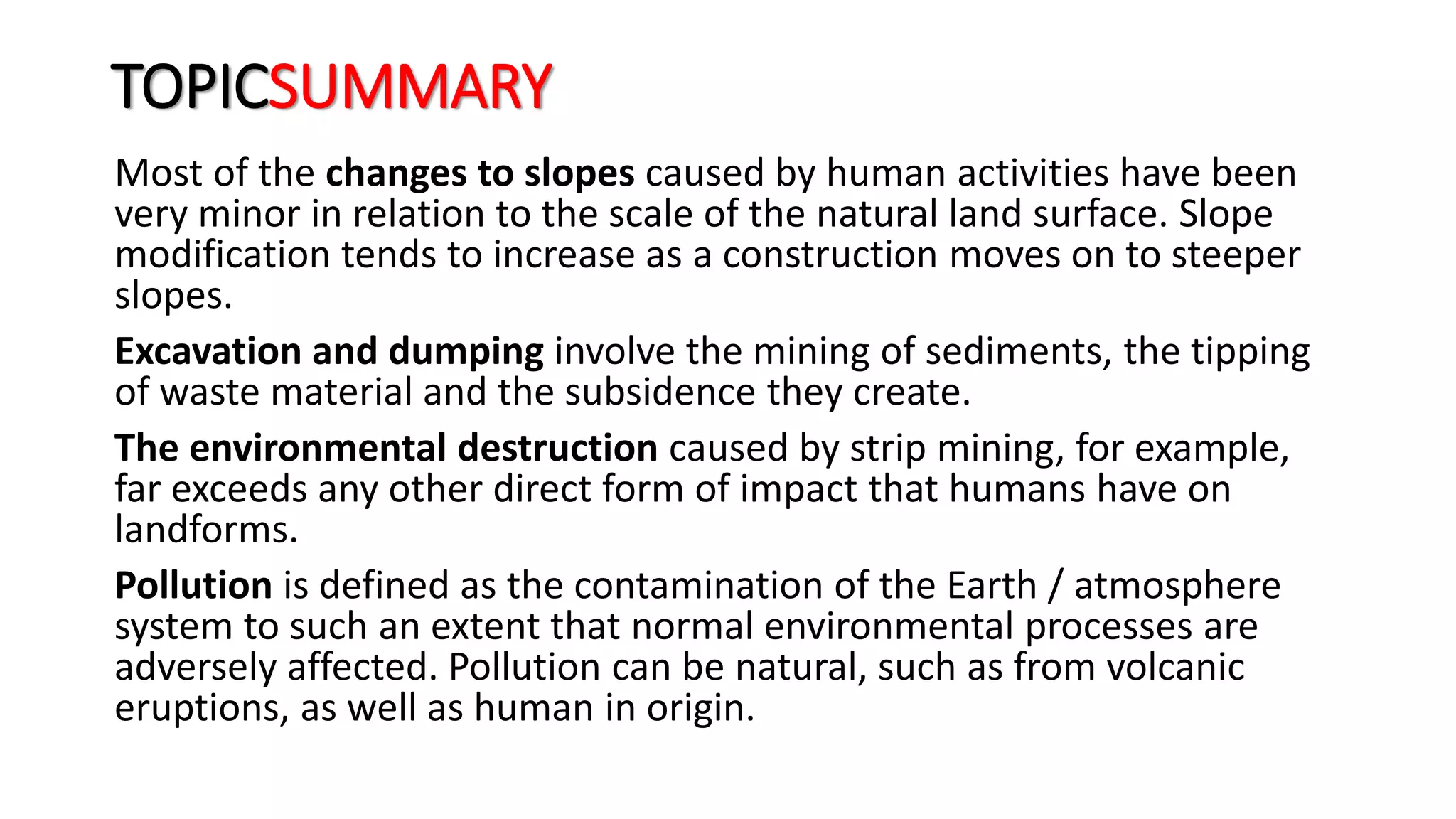 CAMBRIDGE AS GEOGRAPHY REVISION: ROCKS AND WEATHERING - 3.4 HUMAN ...