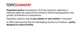 CAMBRIDGE AS GEOGRAPHY REVISION: POPULATION - 4.4 THE MANAGEMENT OF ...