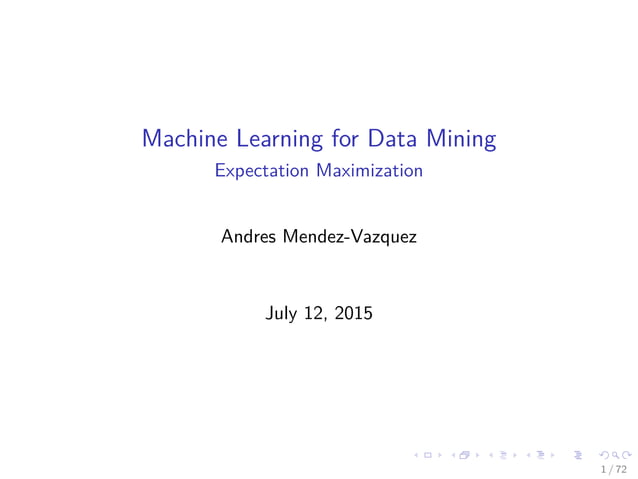 07 Machine Learning Expectation Maximization Pdf Physics Science