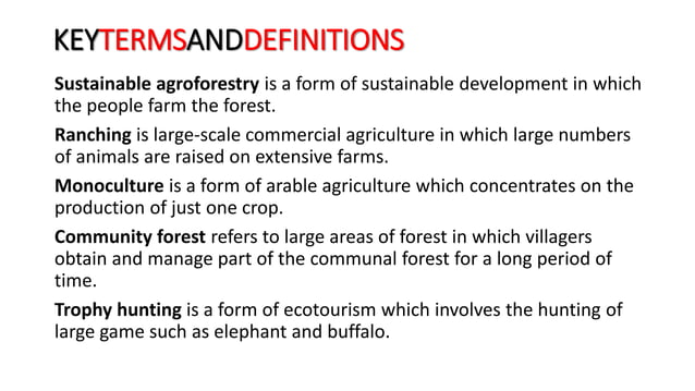 CAMBRIDGE GEOGRAPHY A2 REVISION - TROPICAL ENVIRONMENTS: SUSTAINABLE ...