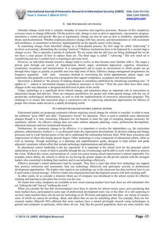 Challenges to Change and Innovation in Educational System | PDF ...