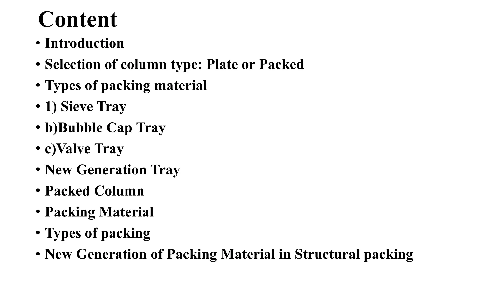column packing in mass transfer | PPTX